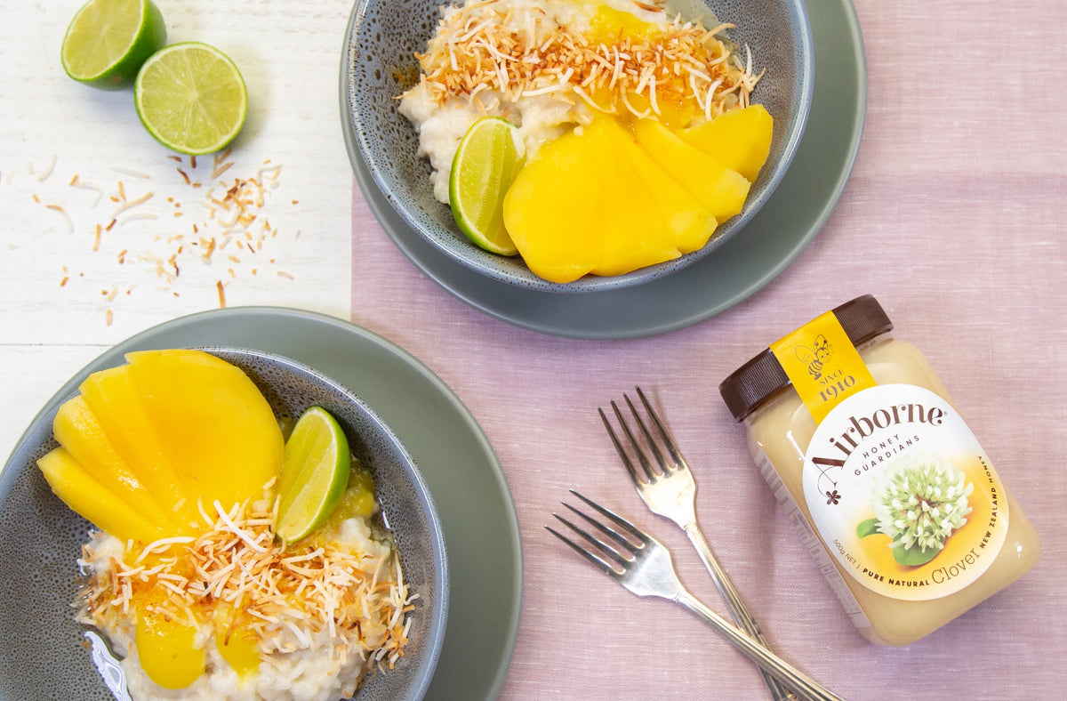 Mango Coconut Rice Pudding Recipe | Airborne Honey